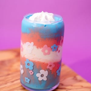 Retro Daisy Subtle Pride Glass Cups / LGBTQ Pride Flags Can Shaped ...