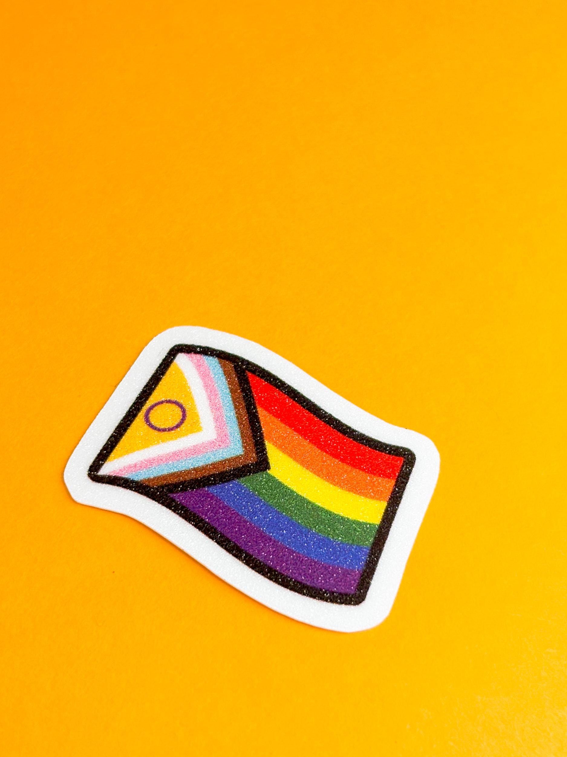 Small Pride Flag Stickers | LGBTQ+ Mini Glitter Stickers | Subtle Pride ...
