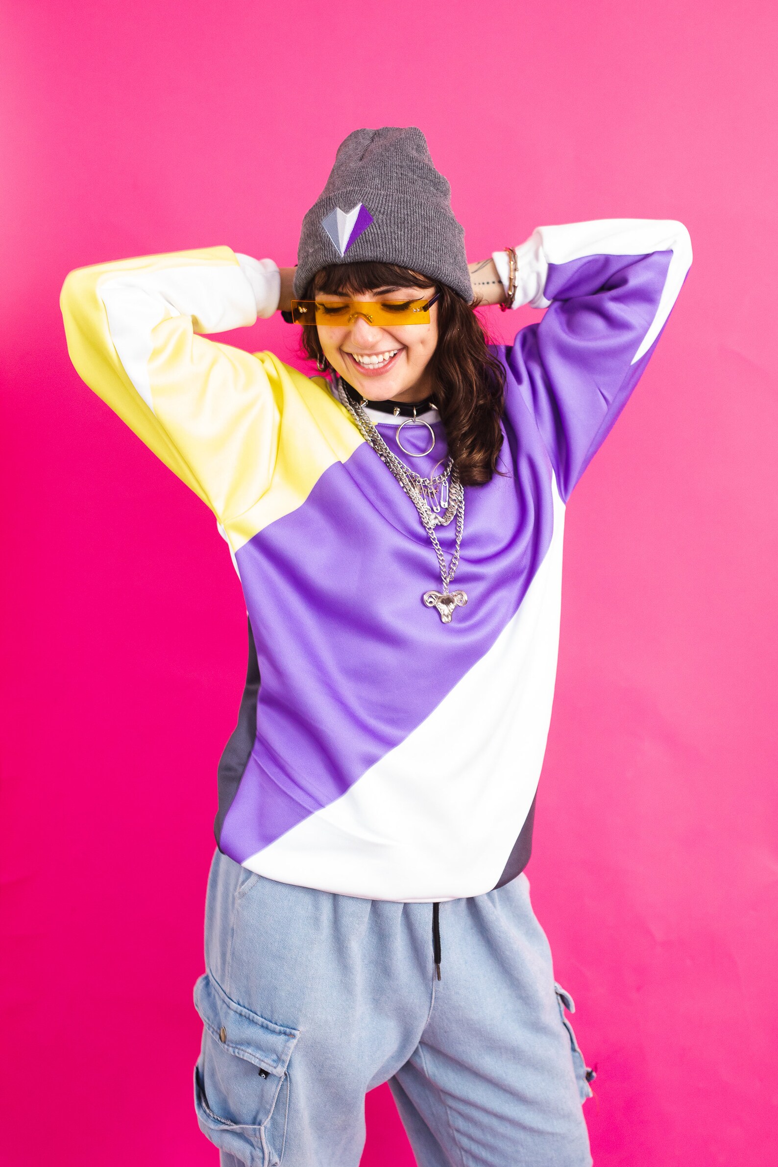Non Binary Flag Sweater Enby Colors Sweatshirt Nonbinary Etsy
