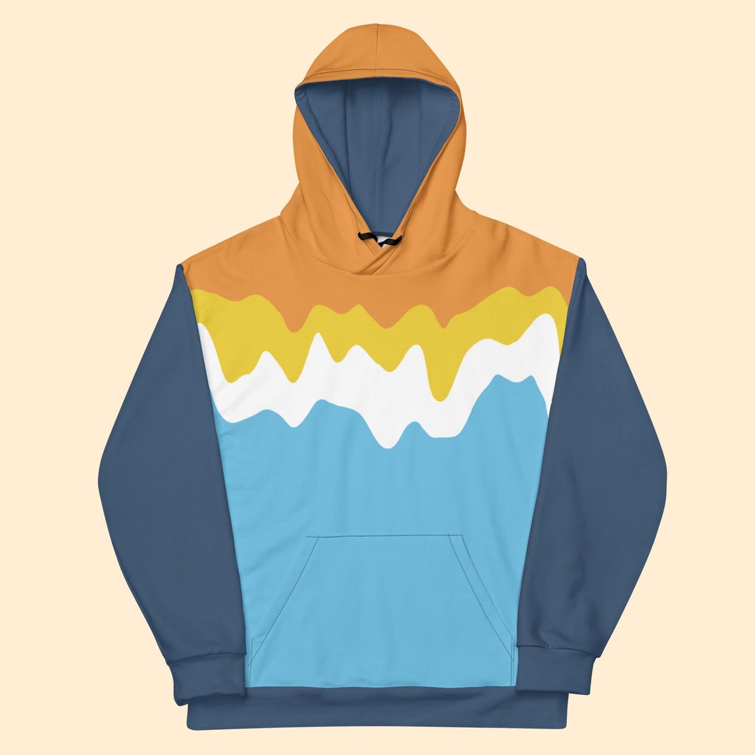 Aro Ace Splash Hoodie | Subtle Aroace Pride Flag Design | Blue With ...