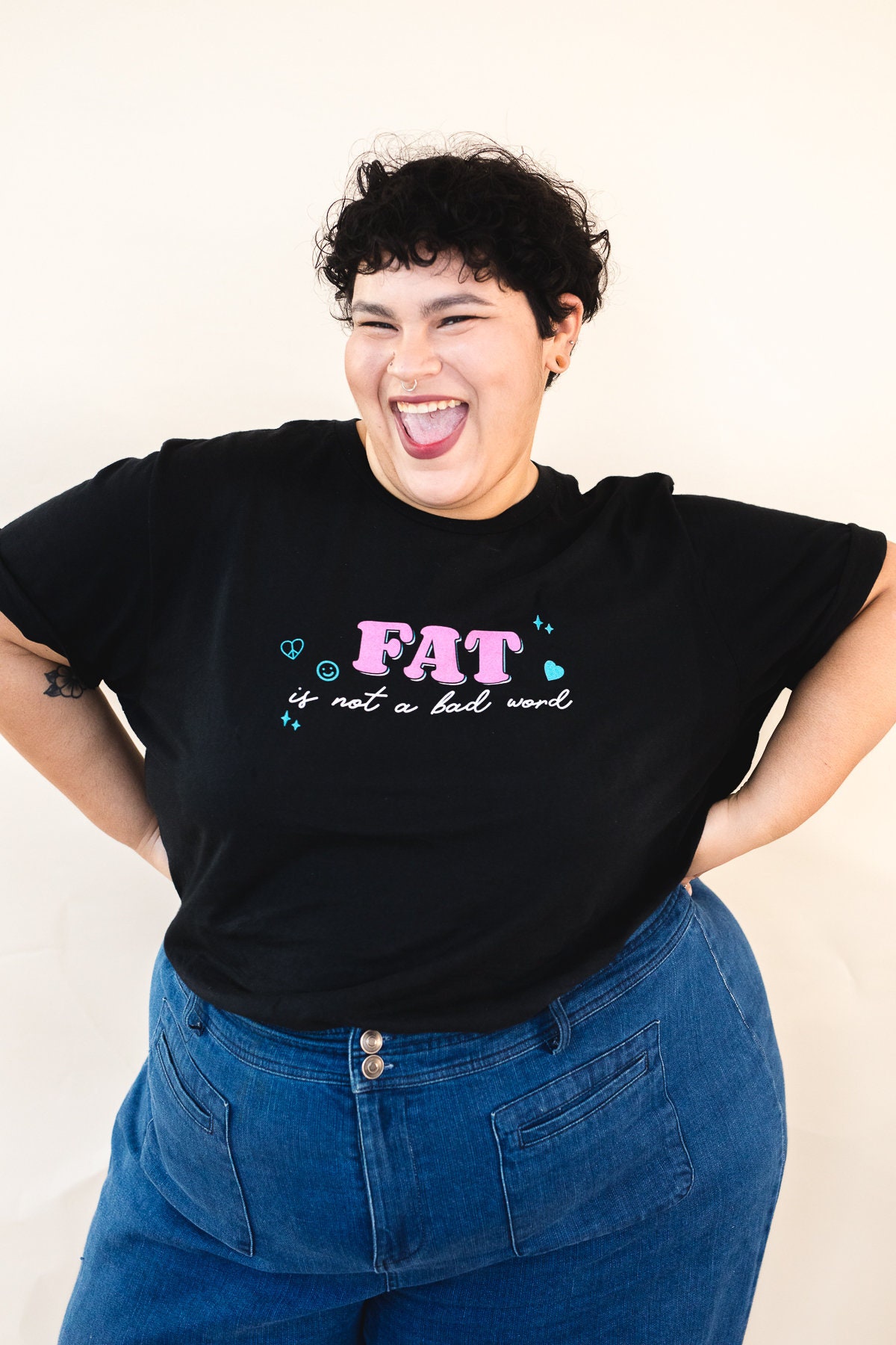 Fat is Not a Bad Word / Body Positive Cute Shirt / Fat - Etsy