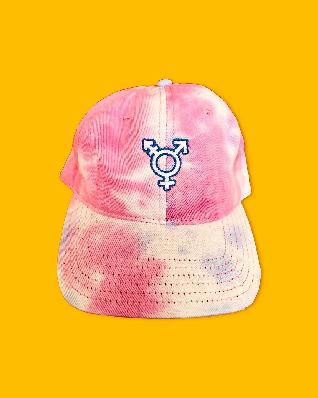 Trans Pride Tie Dye Hat / Transgender Symbol Embroidered Cap - Etsy