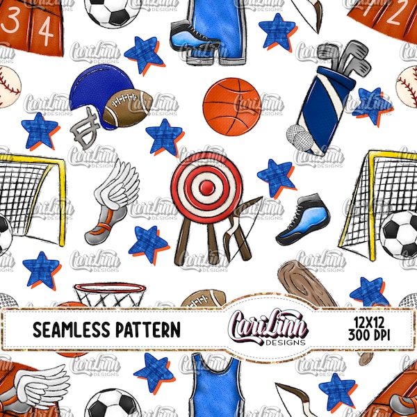 Sports Pattern - Etsy