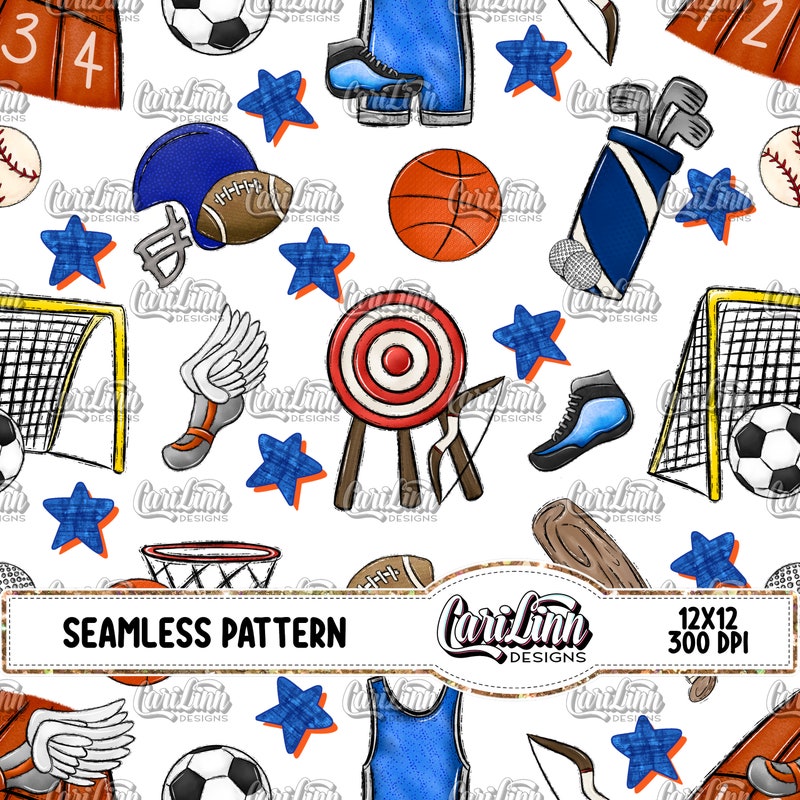 Sports Pattern - Etsy