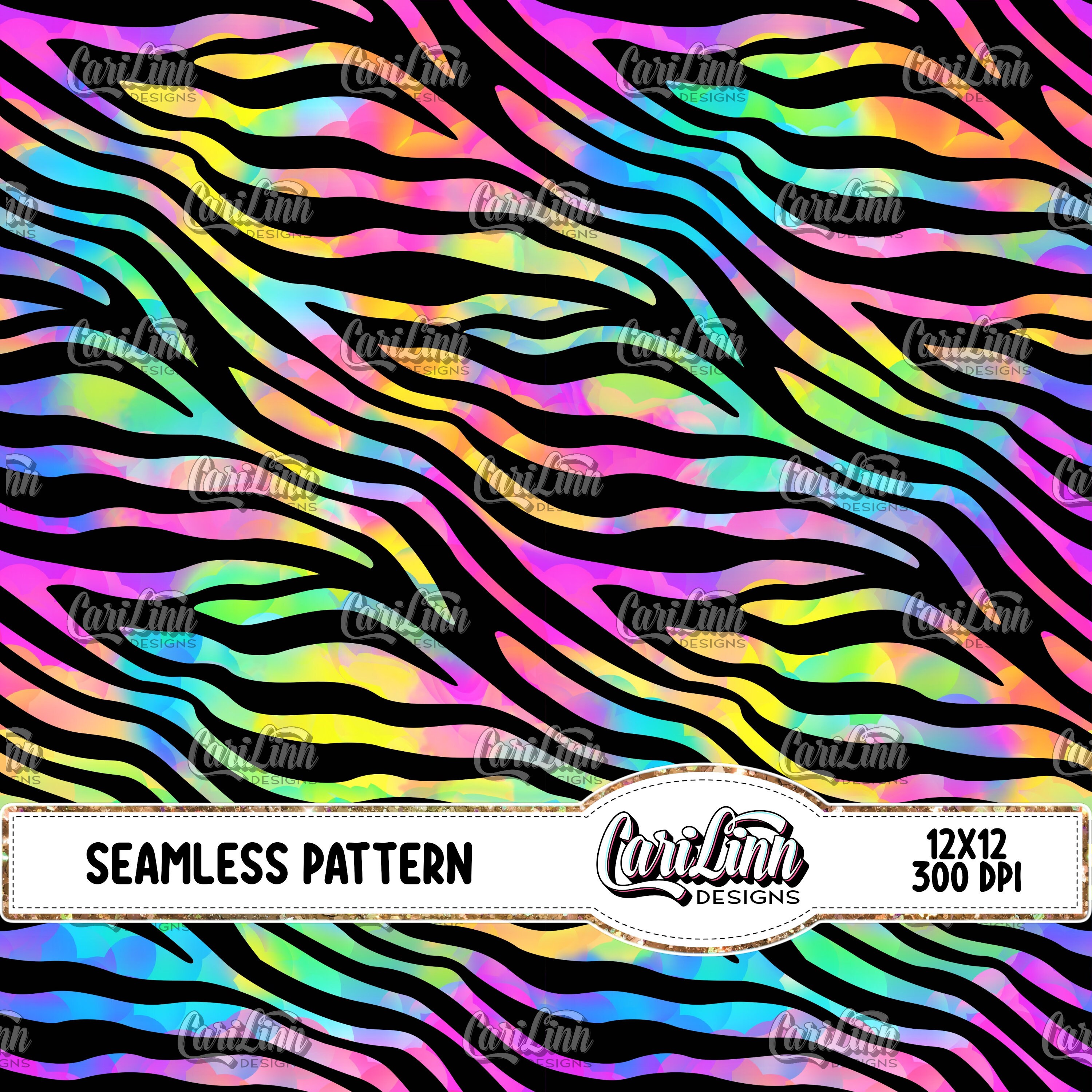 Rainbow Zebra Pattern