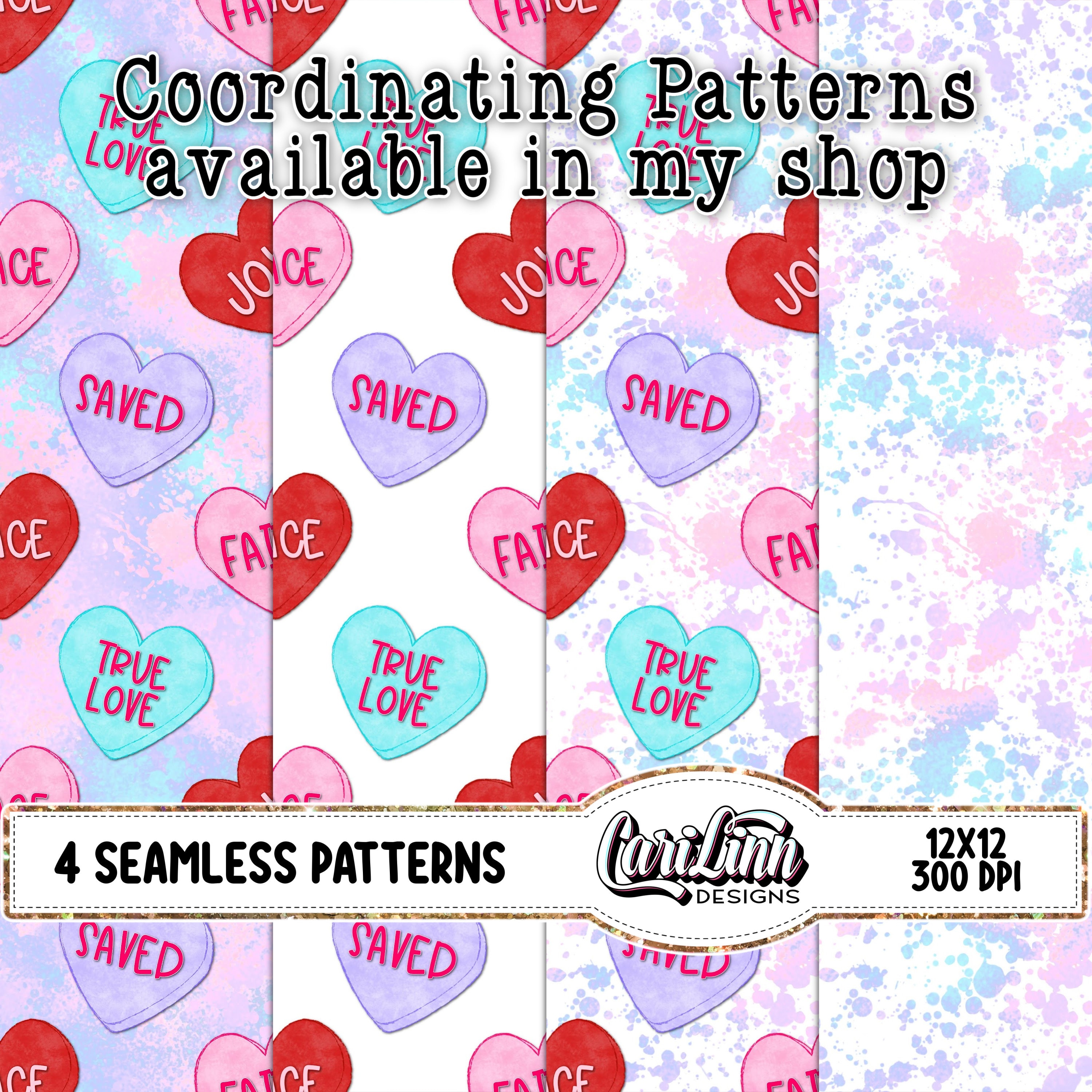 Christian Candy Hearts PNG Digital Download for Sublimation - Etsy