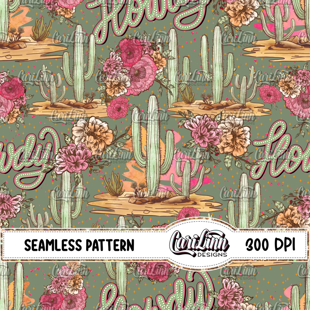 Seamless Pattern Howdy - Etsy