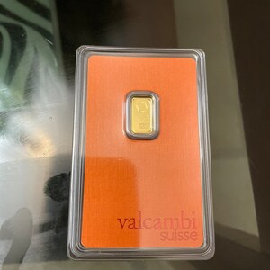 Solid Gold Bar .999 , 1 Gram Valcambi Plus Free Gift Tote Bag Free ...