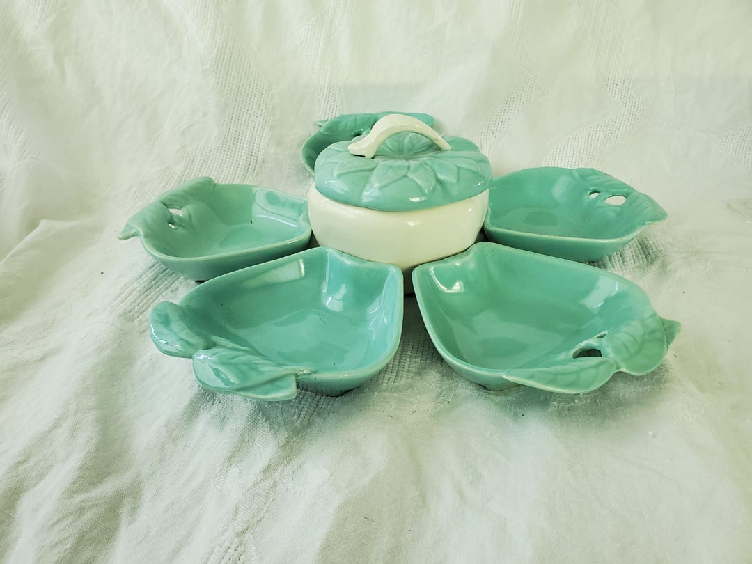 VINTAGE "hoenig of California" Lazy Susan Apple-shaped Serving Dishes ...