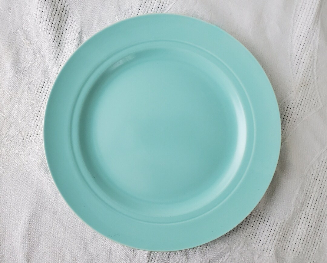 VINTAGE Gladding Mcbean/franciscan "montecito" Turquoise Dinner Plate ...