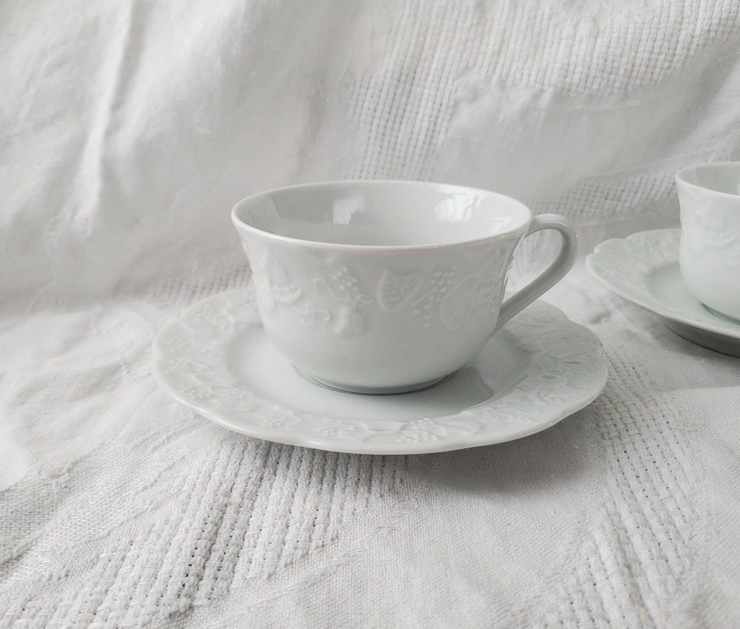 Set of 2 Dansk "ivy" Tea Cups and Saucers, Made in France - Etsy