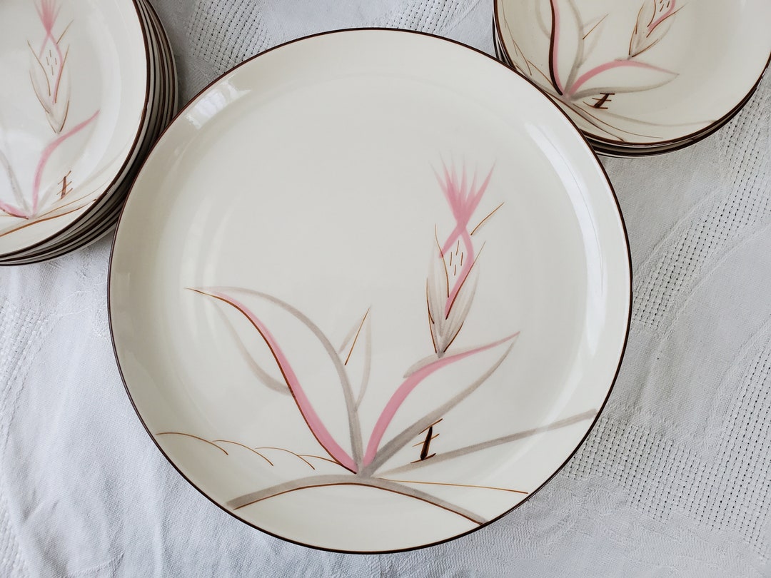 VINTAGE "dragon Flower" Winfield Ware Dinner, Salad, or Bread & Butter ...