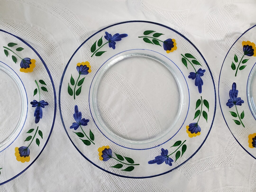 Dansk "san Nicolo" 13 Inch Round Glass Plate/platters, Sold ...