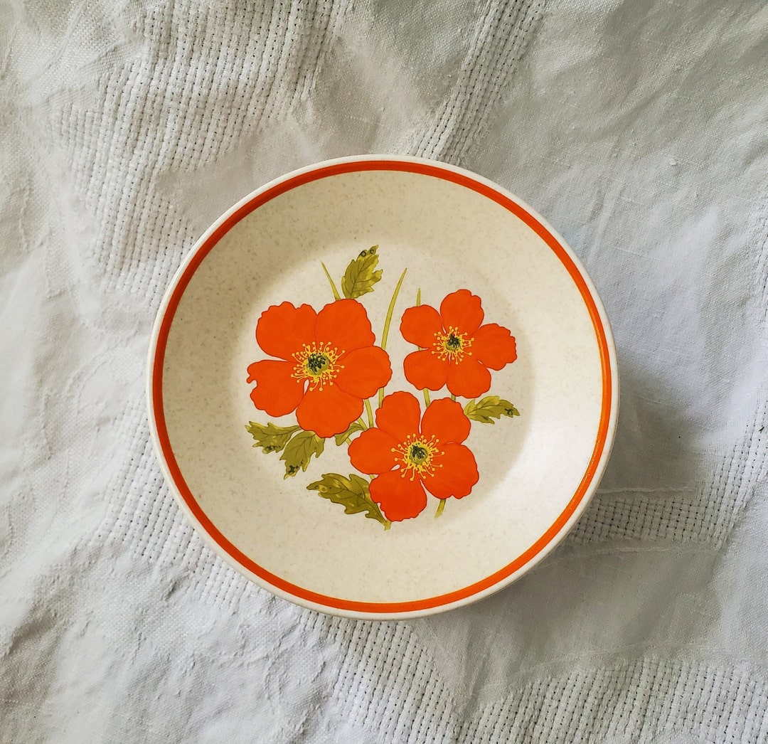 VINTAGE "fire Flower" Temper Ware by Lenox Bread & Butter/desert Plates ...