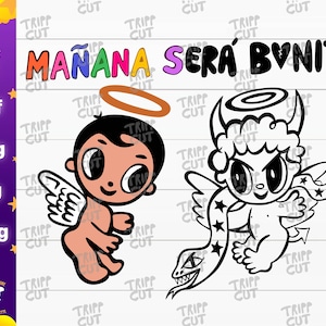 Karol G Angel and Devil Png,svg,jpg,dxf Mañana Será Bonito Png, Bichota ...