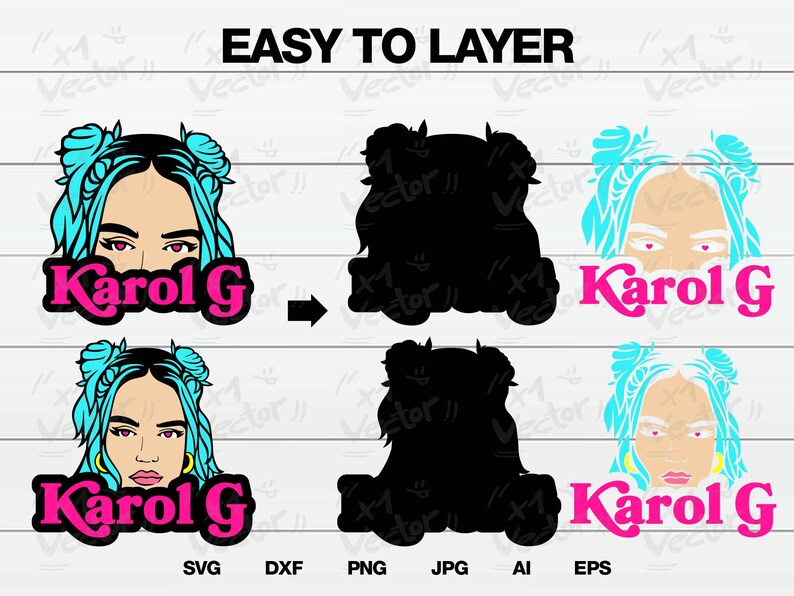 Karol G SVG Karol G Heart Eyes PNG Digital Files for Cricut - Etsy