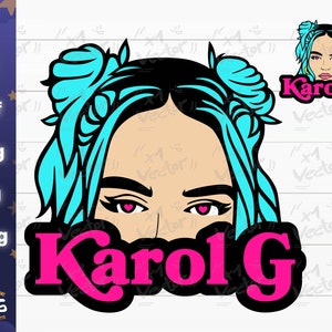 Karol G SVG, Karol G Heart Eyes PNG, Digital Files for Cricut ...