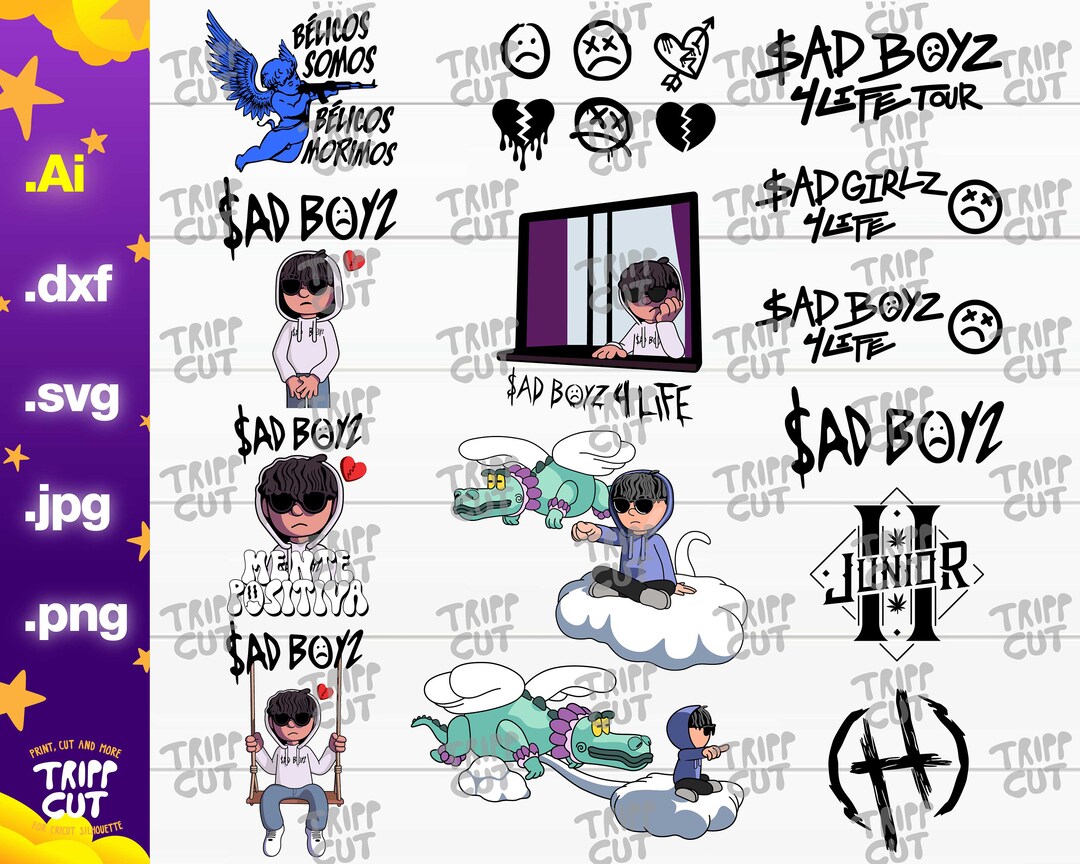 Bundle Sad Boys Png,jpg,svg,dxf Corridos Tumbados Jpg, México Print and ...