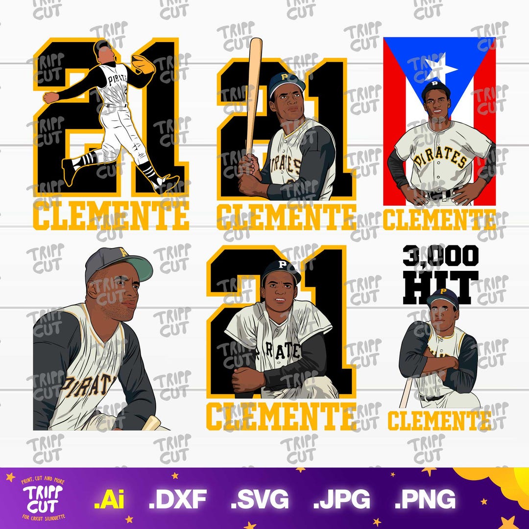 Roberto Clemente Bundle PNG,JPG,SVG Boricua Png, Beisbol Png, Print and ...