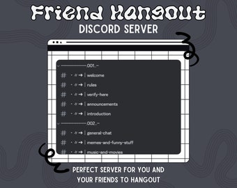 Lottie Friend Hangout Discord Server Template Simple Discord Sever for ...