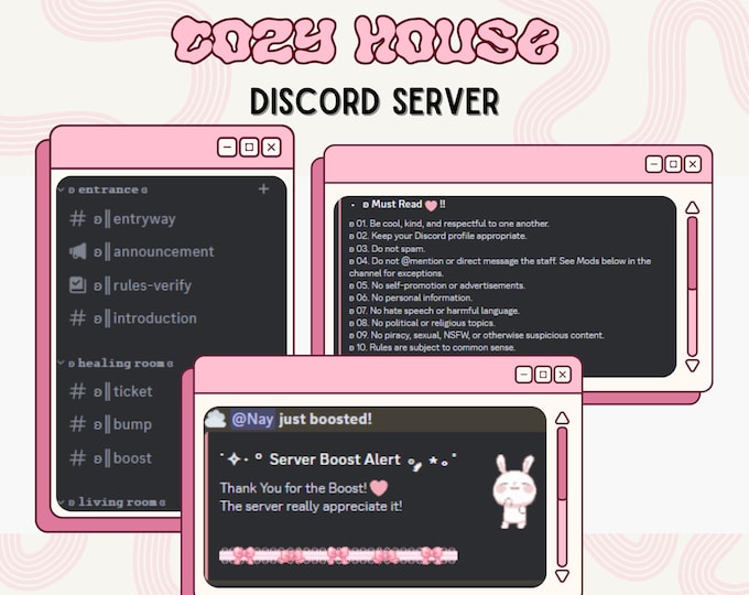 Cozy House | Premade Discord Server | Cozy Discord Sever for a Streamer ...