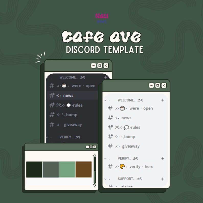 Cafe Ave Discord Server Template Cozy Discord Sever for a Small ...