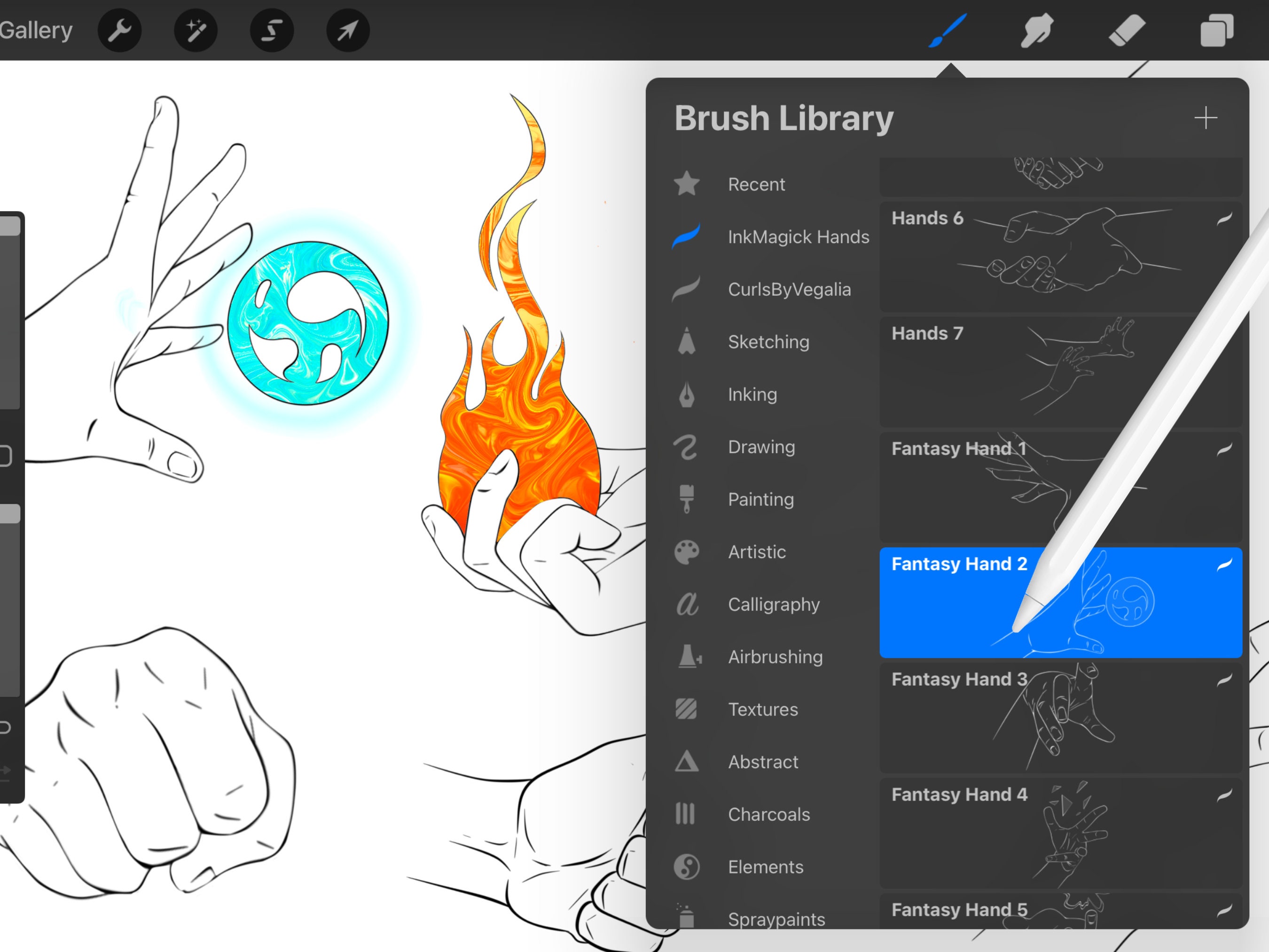 33 Procreate Hand Stamps, Procreate Guide Brushes, iPad Procreate ...
