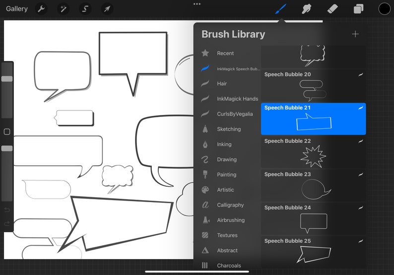35 Procreate Word Bubble Stamps, Procreate Speech Bubble Brushes, Comic Stamps, Digital Download ...