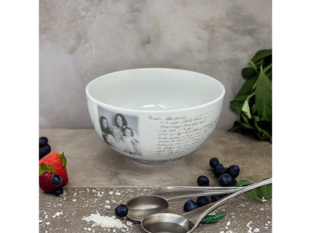 Mixing Bowl Personalized, Handwritten Large Mixing Bowl, Popcorn Bowl ...
