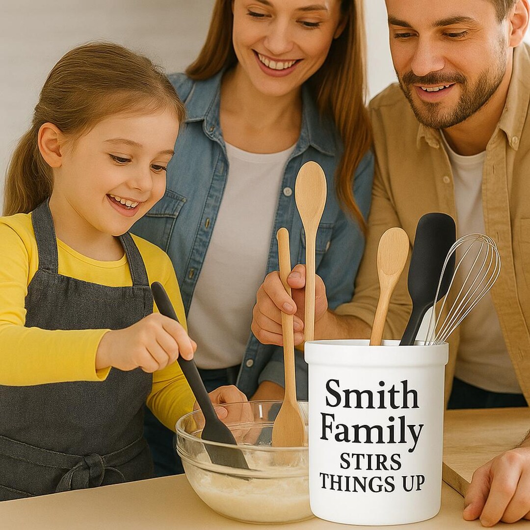 Utensil Holder - Personalized Custom Kitchen Organizer, Perfect for ...