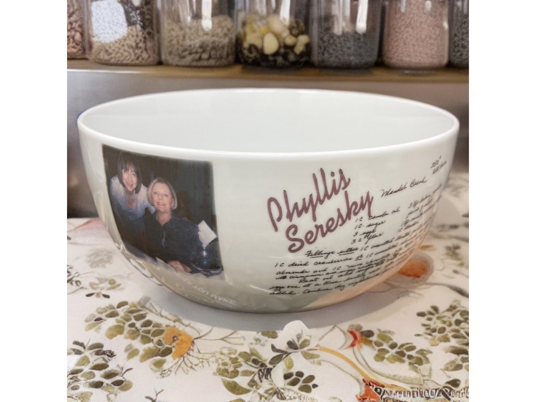 Bowl Personalized With Handwritten Recipe, Custom Artwork or Photos and ...
