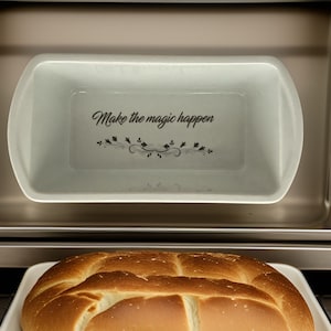 Tall Loaf Pan Personalized, Handwritten Recipe on Bread Baking Dish ...