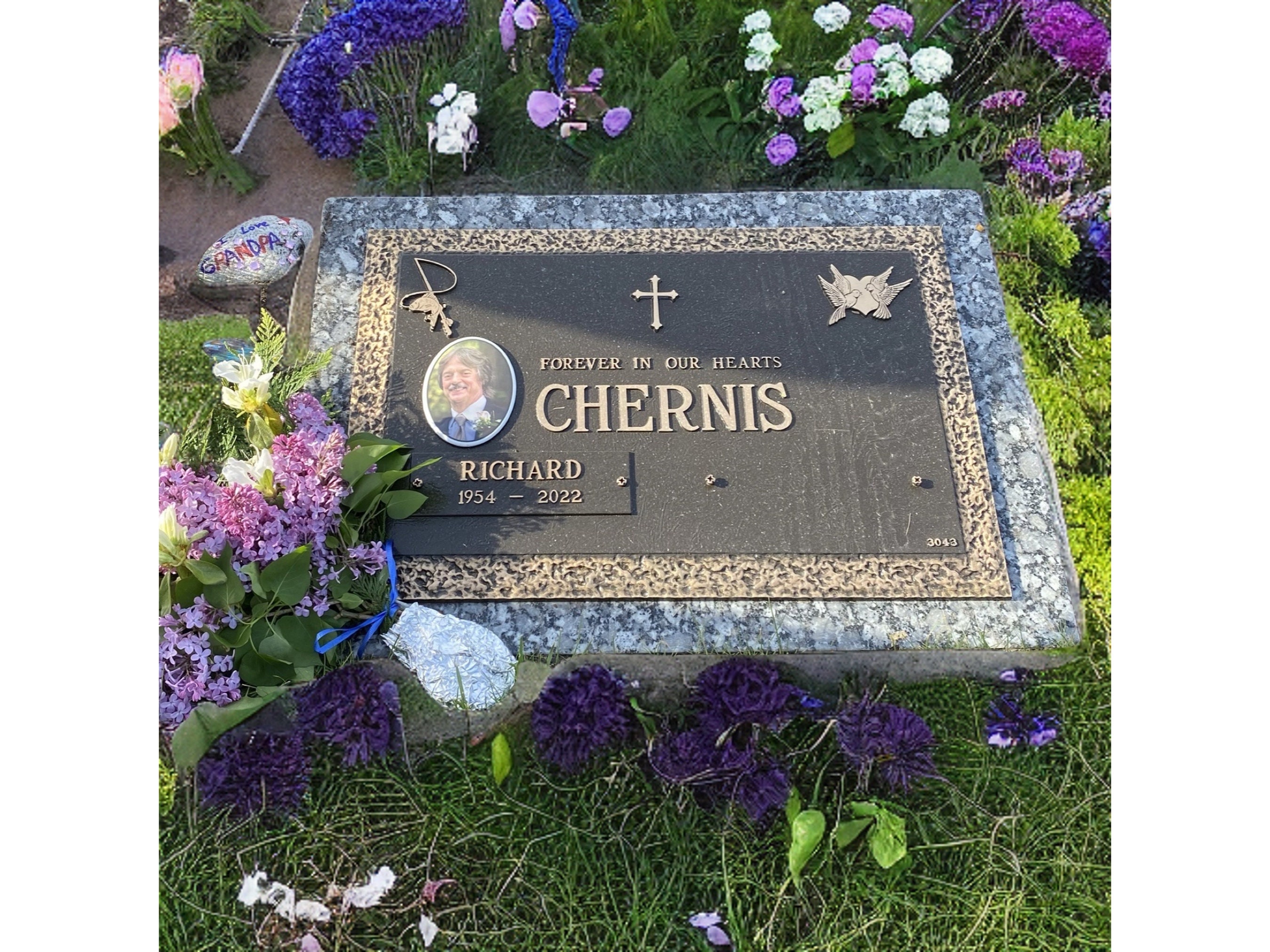 Headstone Photo Plaque - Personalized Memorial Oval Tribute, Attach to ...