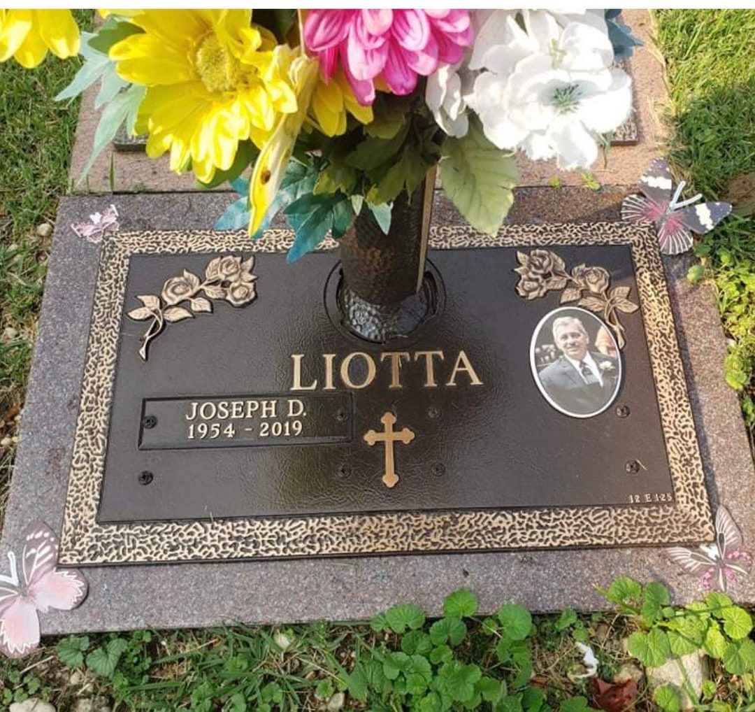 Headstone Photo Plaque Personalized Memorial, Attach to Headstone ...