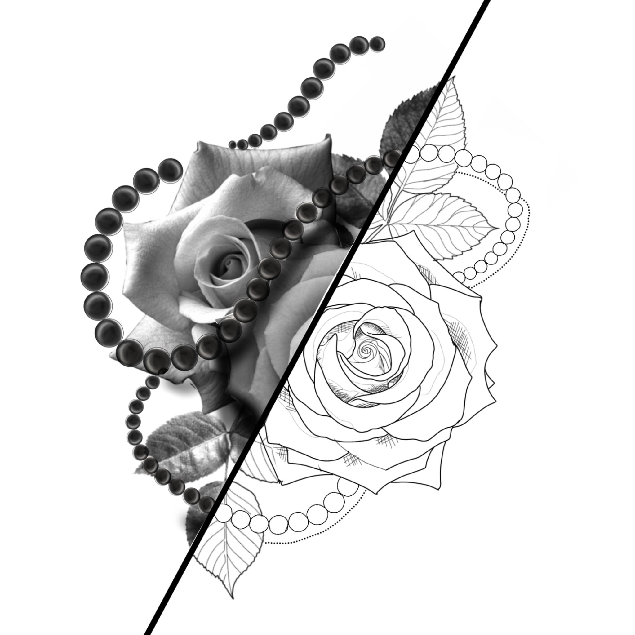 Procreate Tattoo Roses Leaves & Stencils Brush and Stamp Set - Etsy