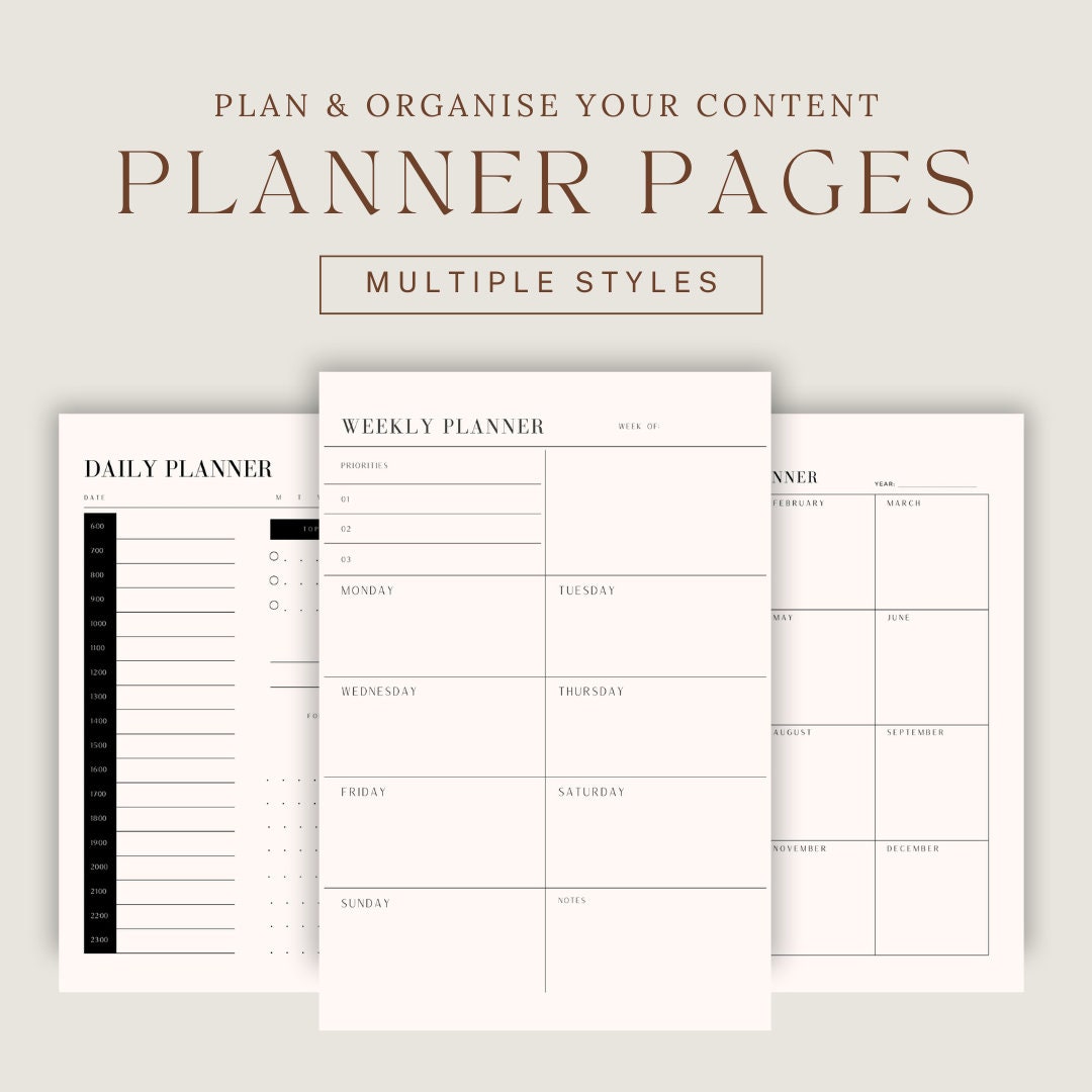 Content Creator Planner Bundle 1 Printable Goodnotes Digital Planner ...