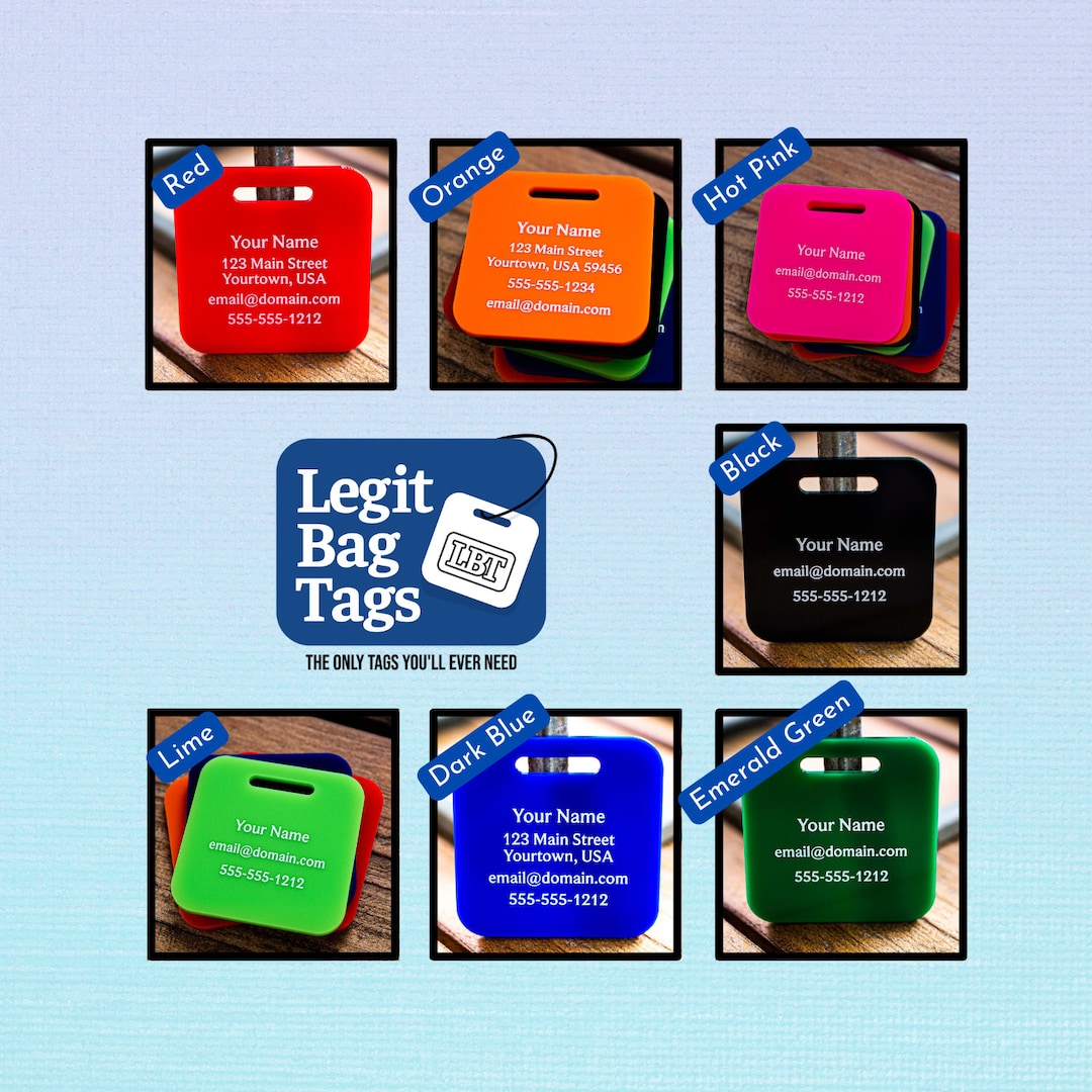 3 & 6 Pack Discounts Custom Tags, Backpacks and Bags With Your ...