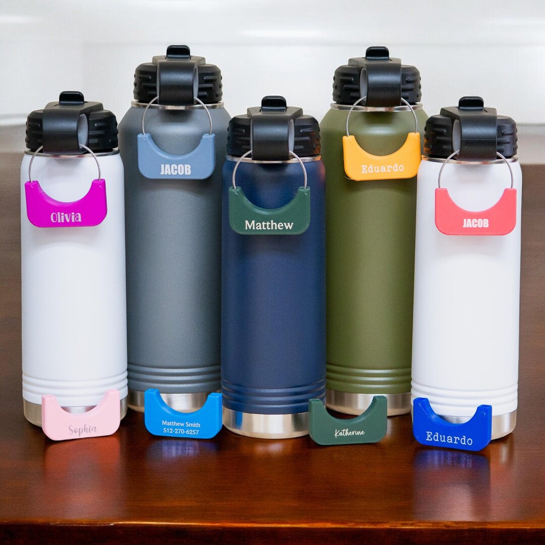 Water Bottle Name Tag & Handle - Grabtag by Legit 3D - Etsy