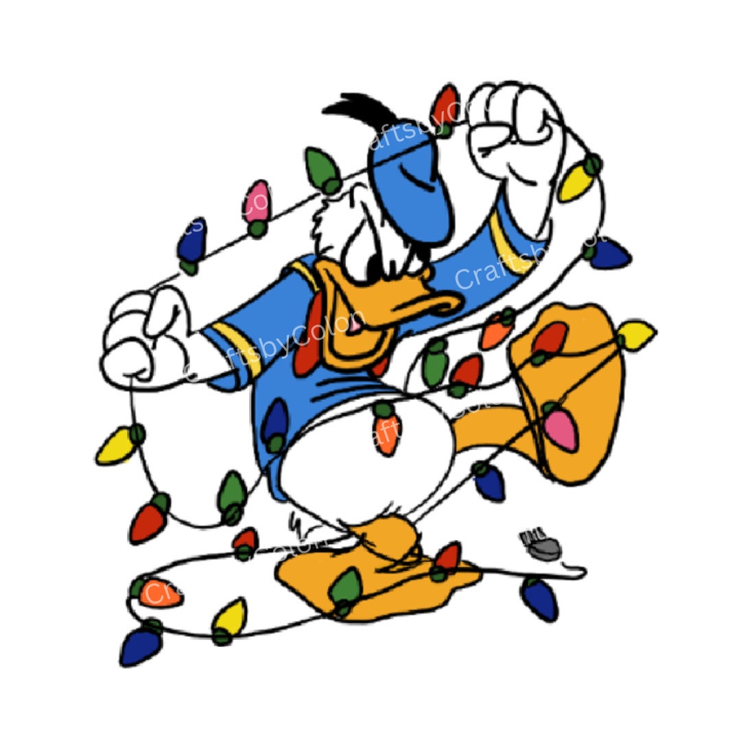 Donald Christmas Lights PNG Digital Download - Etsy