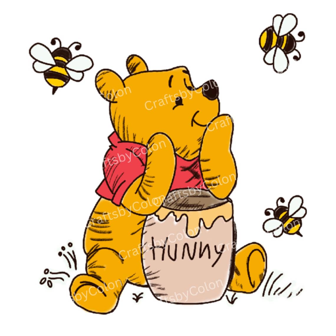 Winnie the Pooh Hunny PNG Digital Download - Etsy