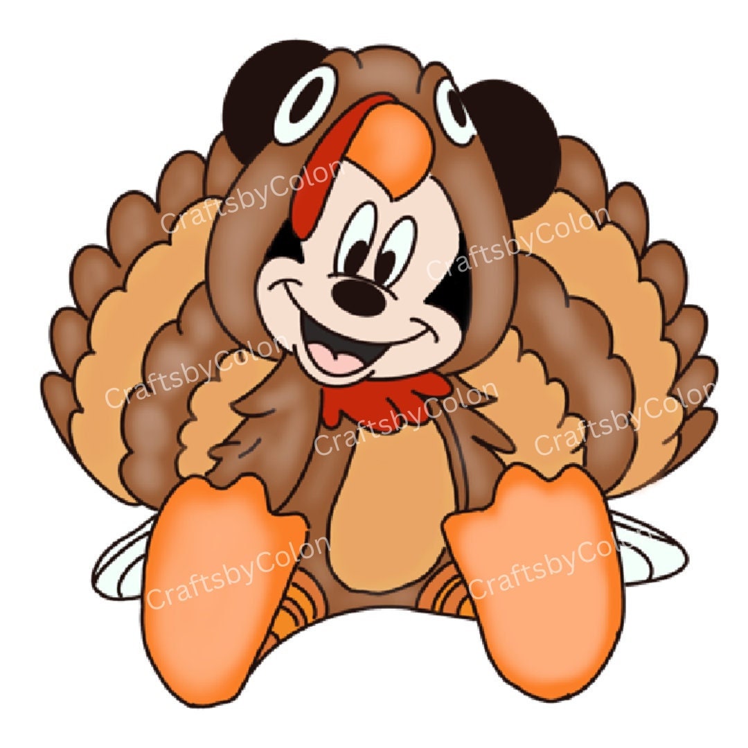 Mickey Thanksgiving Turkey PNG Clipart Digital Download - Etsy