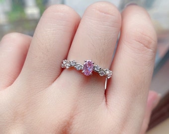 Pink Diamond Ring - Etsy