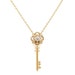 Gold Key Pendant Genuine 18K Yellow Gold Natural Diamond Key - Etsy