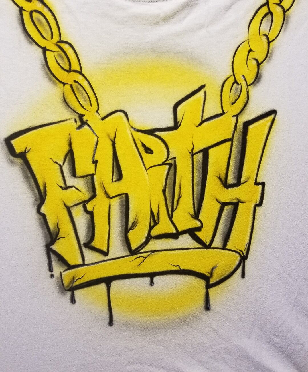 Airbrushed Gold Chain Name Design - Etsy