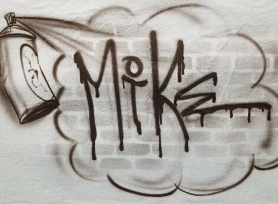 Airbrushed Graffiti Name TAG Style - Etsy