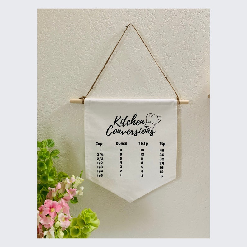 Kitchen Conversions Sign Kitchen Wall Hanging Kitchen Tools - Etsy
