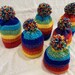 Rainbow Bobble Hat - Etsy UK