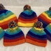 Rainbow Bobble Hat - Etsy UK