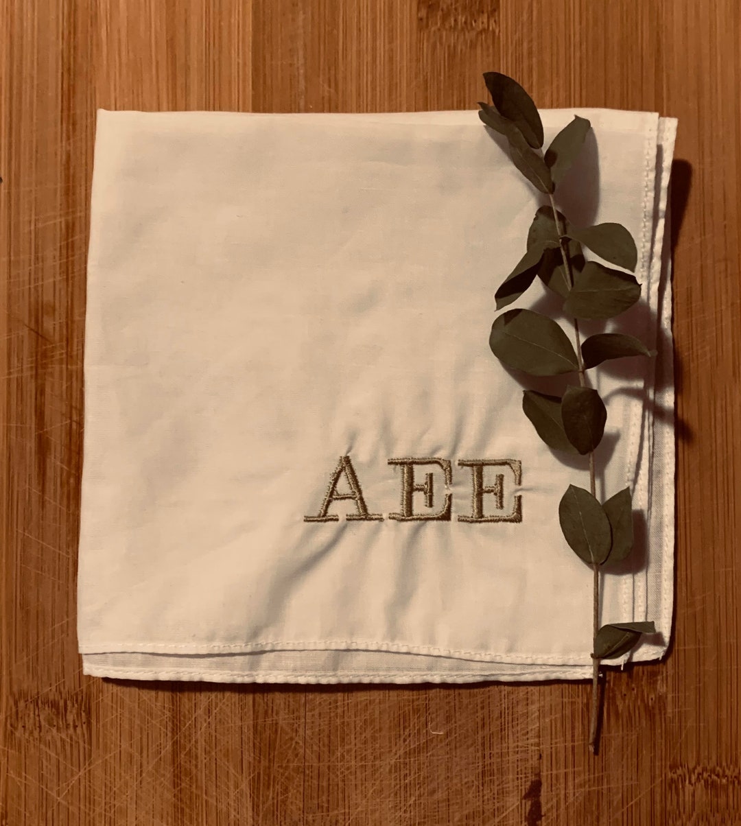 Monogrammed Handkerchief | Gift Envelope Included | Personalized Pocket ...