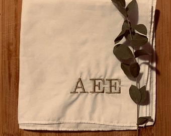 Monogrammed Pocket Square - Etsy
